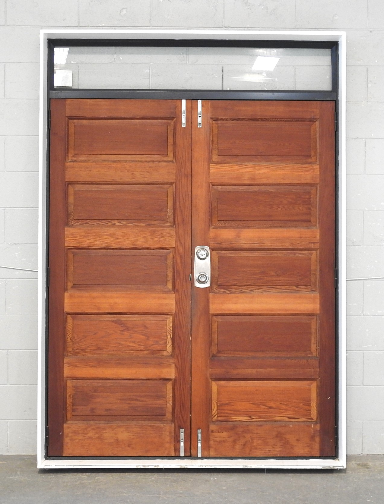 Wooden (Cedar) Exterior Double Doors In Ali'frame H1980mm x W1600mm ...