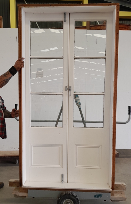 Kauri Timber Villa French Doors H2230mm x W1140mm DR14722 - Jacob ...